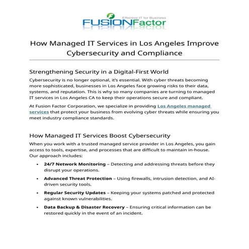 How Managed IT Services in Los Angeles Improve Cybersecurity.docx