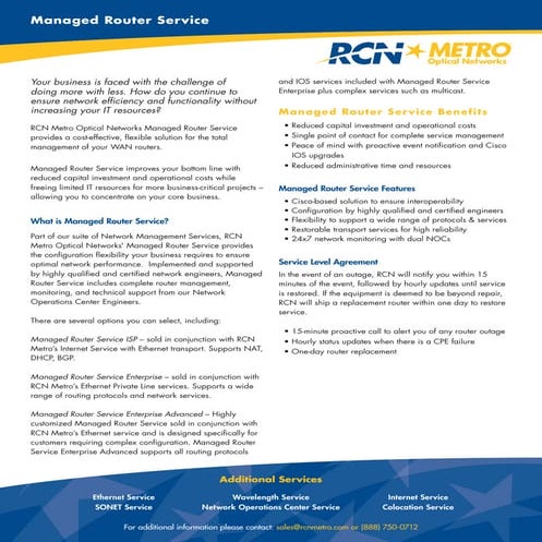 Managed Router Service Final | PDF