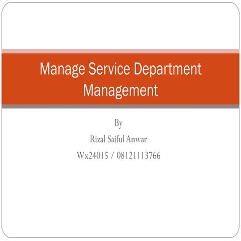 Managed Service Overview | PPT