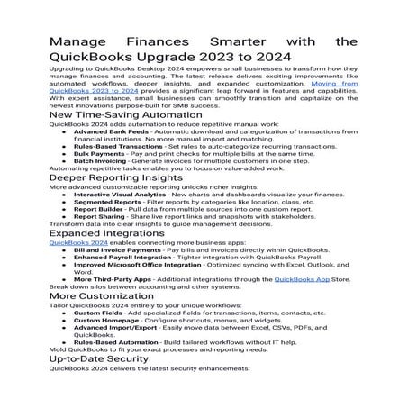 QuickBooks Desktop 2024: A Comprehensive Guide | PDF