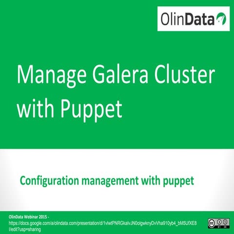Webinar - Manage Galera Cluster with Puppet | PPT
