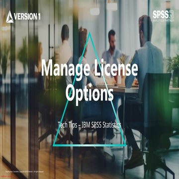 Manage License Option in IBM SPSS Statistics.pptx
