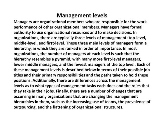 Levels of management | PPT
