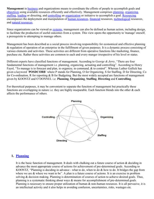 Functions of management | PPT