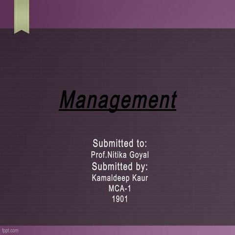 Management | PPT