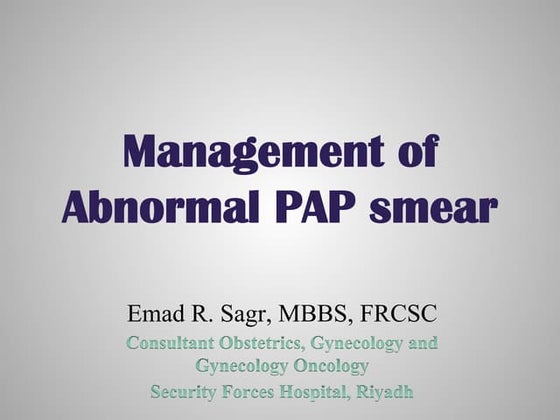 Abnormal Cervical Smear Presentation .pptx