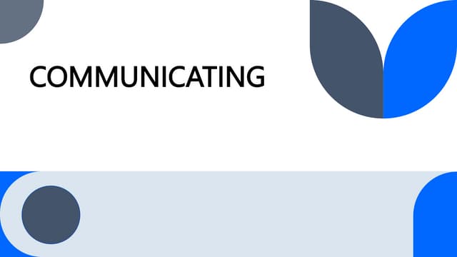 Engineering Management ( Communicating ) | PPT