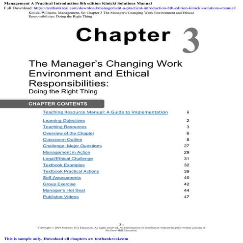 Management A Practical Introduction 8th edition Kinicki Solutions ...
