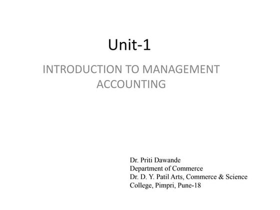 Management accounting | PPTX