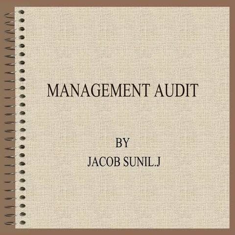 Management Audit | PPT