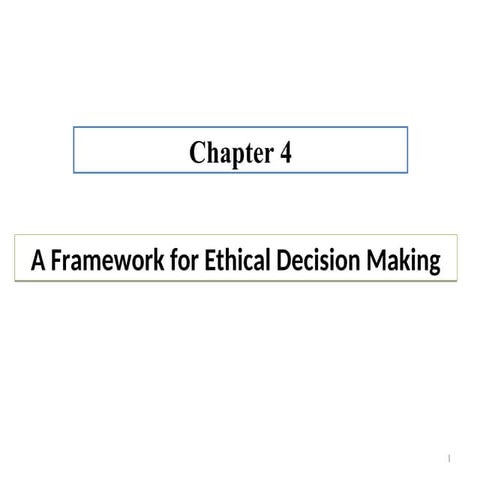 Ethical Decision Making Process | PPTX