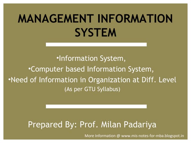 strategic information system | PPTX