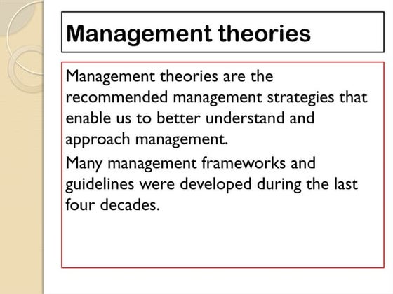 School of management thought the topic used in MBA | PPT