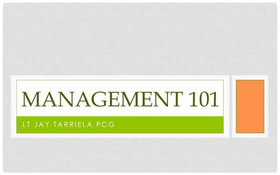 Chapter 1 : Foundations Of Management | PPT