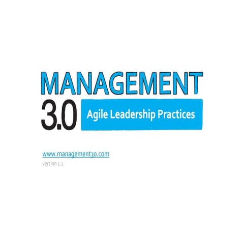 Management 3.0 : An Oveview about Agile Leadership