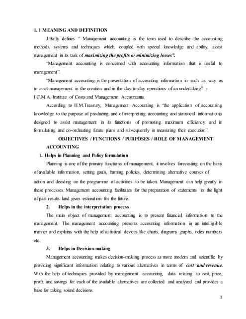 INTRODUCTION TO MANAGEMENT ACCOUNTING | PPTX