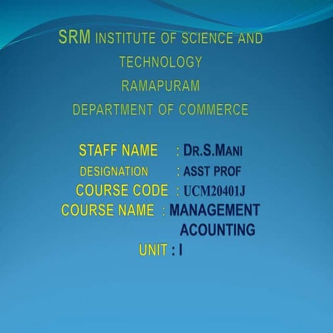 Management Accounting Unit I.ppt