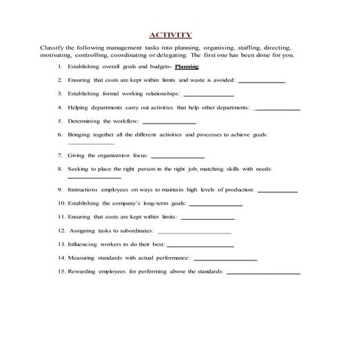 Management activity | DOCX