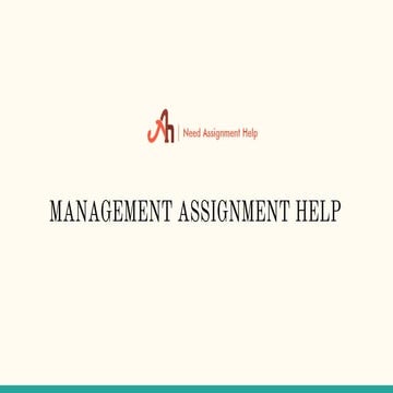 Management assignment help | PPT
