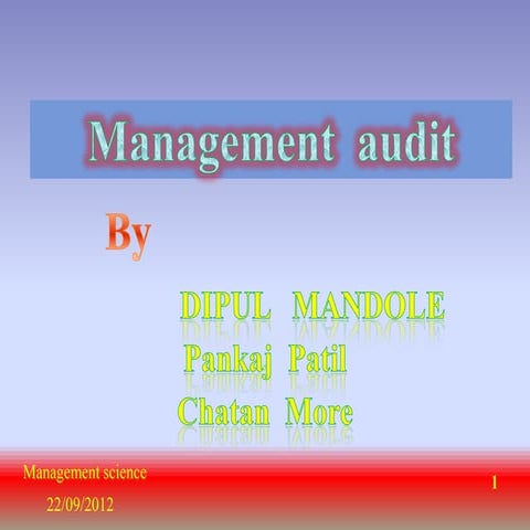Management audit | PPTX