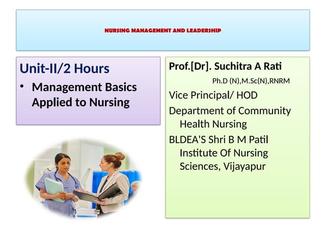Introduction to Nursing Management | PPSX