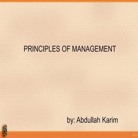Principles of Management | PPT