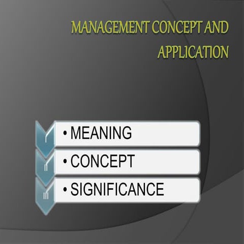 Management concept and application | PPT