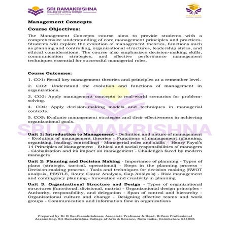 Management Concepts Multiple Choice Questions (MCQ) | PDF