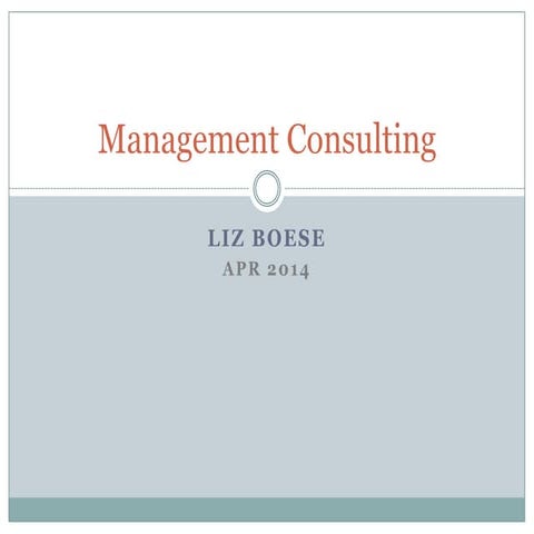 Management Consulting | PPT