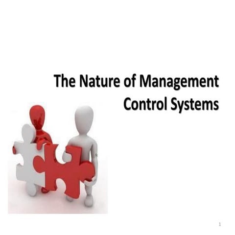 The Nature of Management Control Systems | PDF