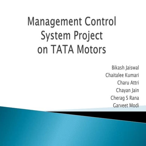 Management control system project final ppt | PPTX