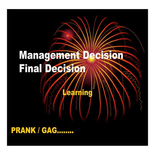 Management Decision Final Decision | PDF