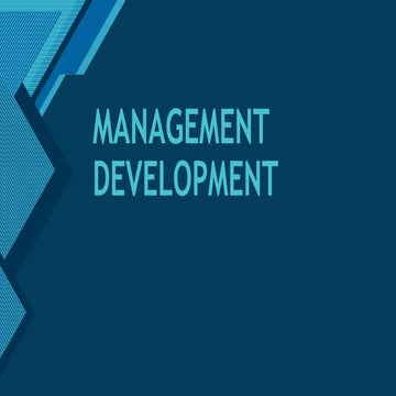 MANAGEMENT DEVELOPMENT.pptx tpoic in hrd | PPTX