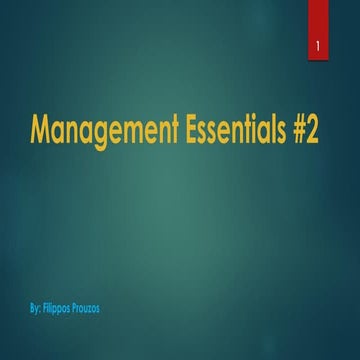 Management Essentials #2 | PDF