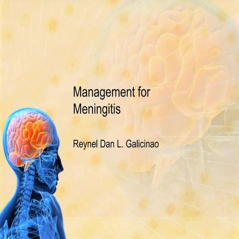Management For Meningitis | PPTX