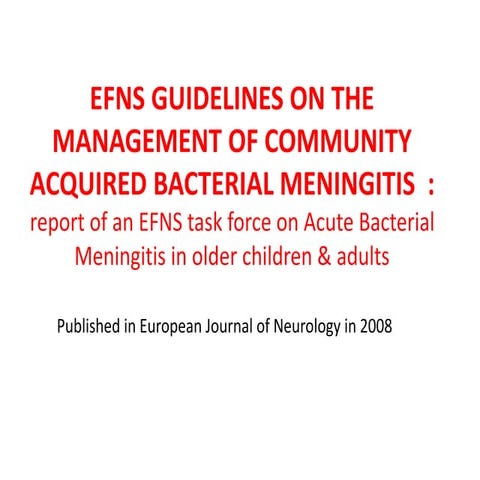Management guidelines pyogenic meningitis | PPTX