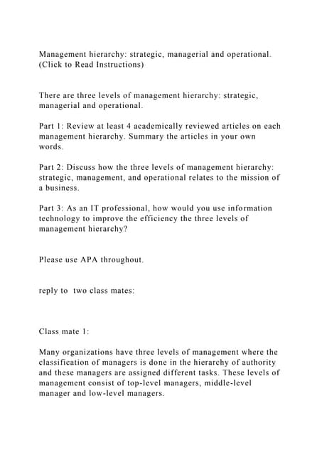 Levels of management | PPT