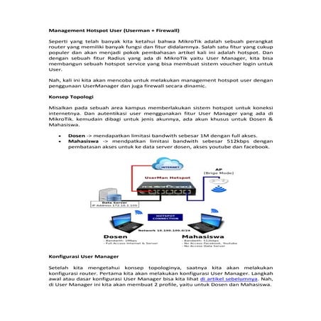 Management hotspot user | PDF