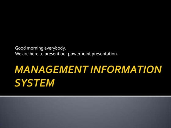 Management Information System | PPTX
