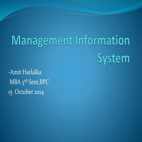 Management information system | PPTX