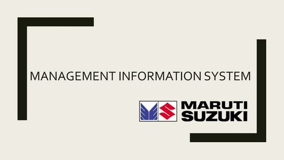 Management information system in tata motors | PPTX