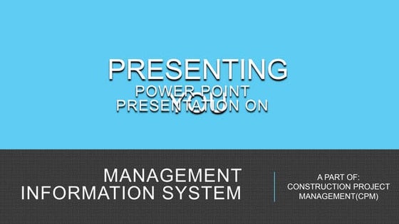 Management Information System Pptx