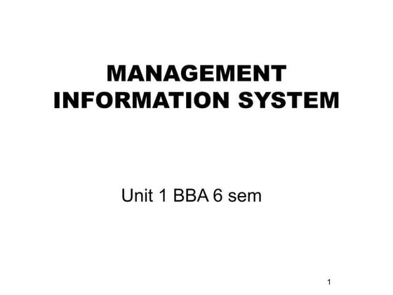 Management Information System-Process Control system | PPTX
