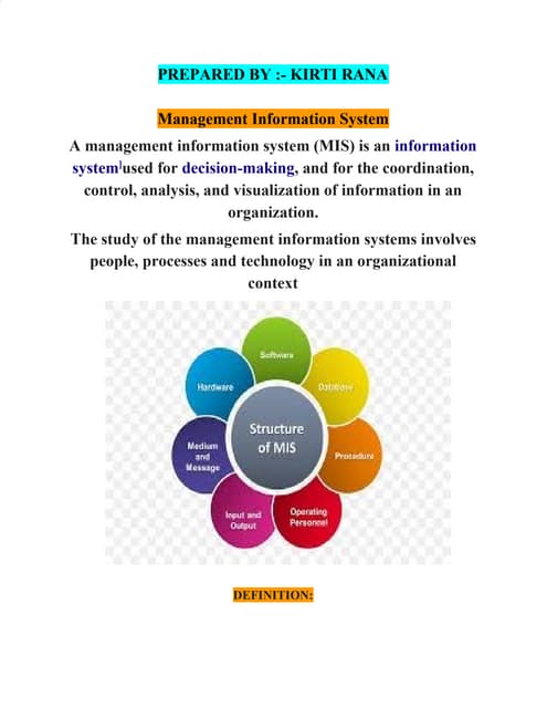 Management Information System PPT | PPTX | Operating Systems | Computer ...