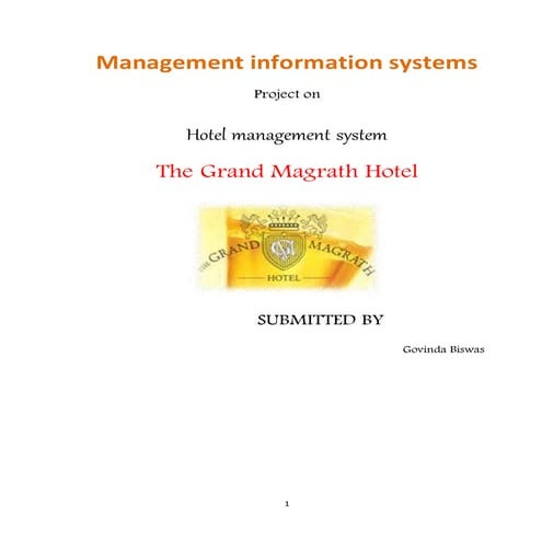 Application of information technology in hotel management
