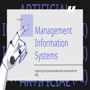 Management Information Systems presentation in conclusion of current World scenario and it's ...