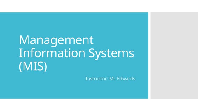 Important roles of the Management information system in business | PPTX | Databases | Computer ...