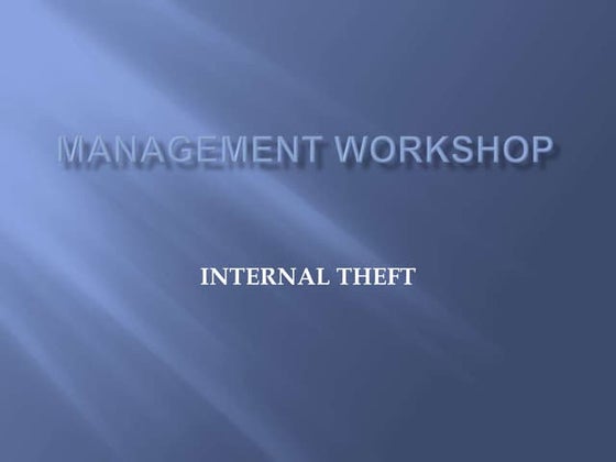 Presentation on fraud prevention, detection & control | PPT