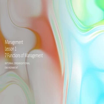 Management lesson 1 recap | PPT