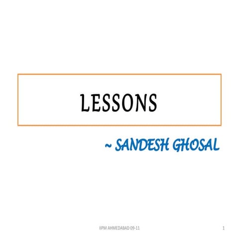 Management lessons | PPT
